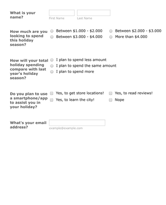 Holiday Survey Form Template | Jotform