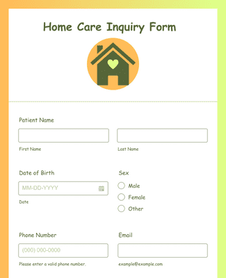 Home Care Inquiry Form Template | Jotform