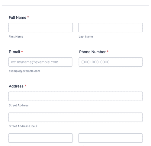 Home Loan Application Form Template | Jotform