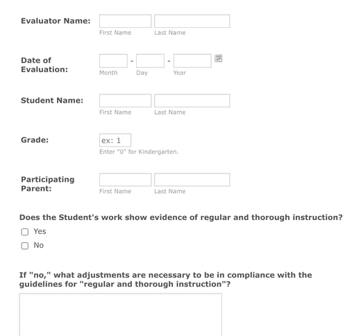 Home Visit Evaluation Form Template | Jotform