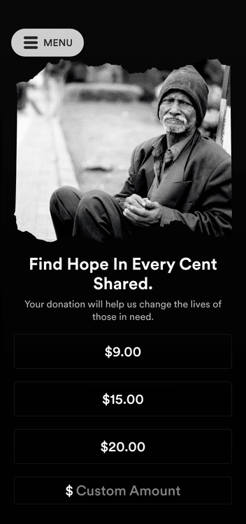 Homeless Donation App Template | Jotform