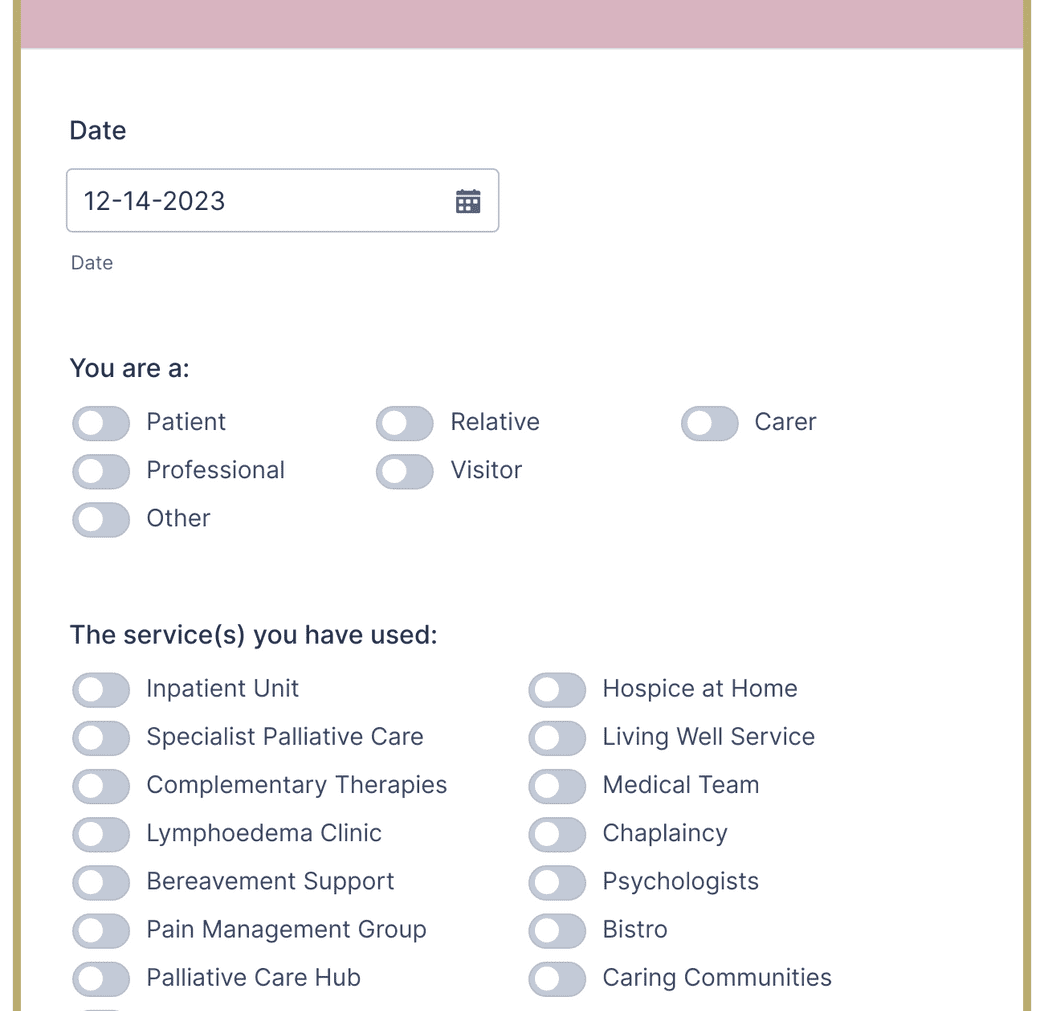 Hospice Feedback Form Template | Jotform