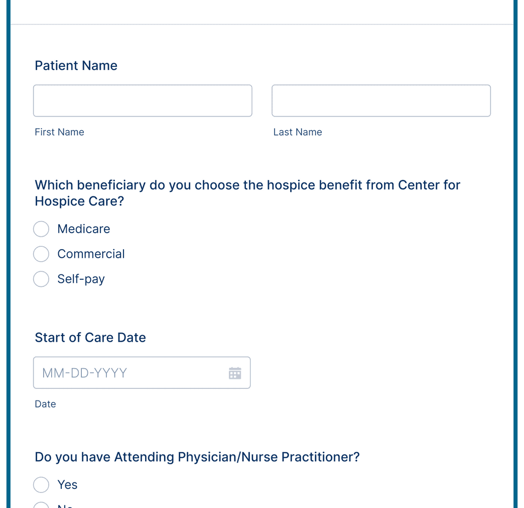 Hospice Notice of Election Form Template | Jotform