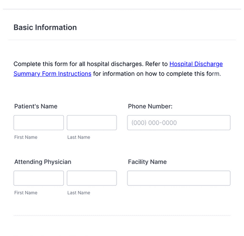 Hospital Discharge Form Template | Jotform