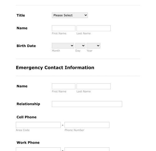 Hospital Emergency Contact Form Template | Jotform