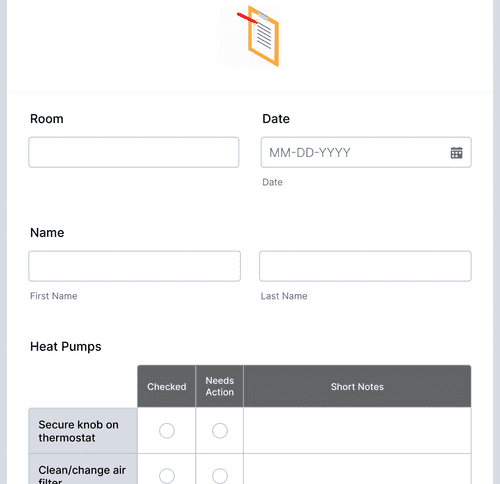 Hotel Maintenance Checklist Form Template | Jotform