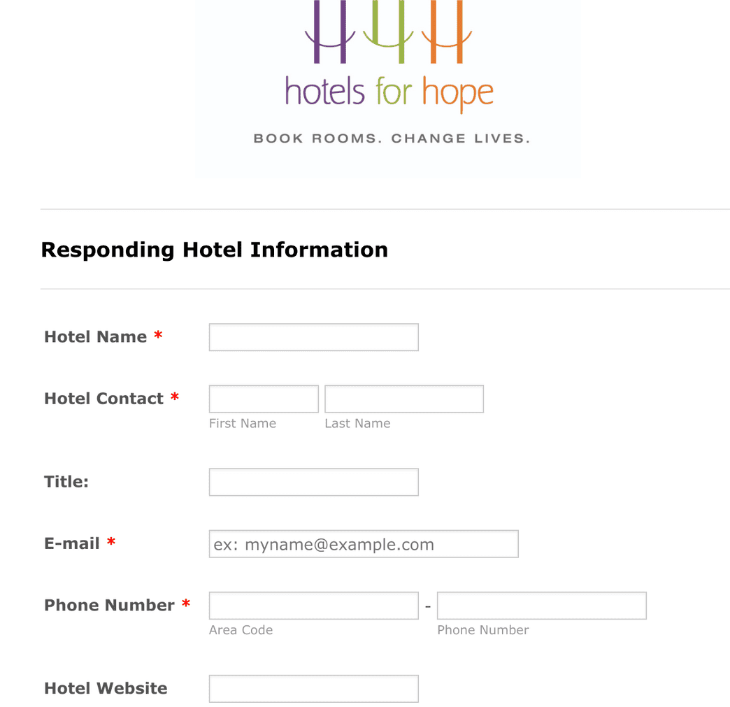 Hotel Response Form Template | Jotform
