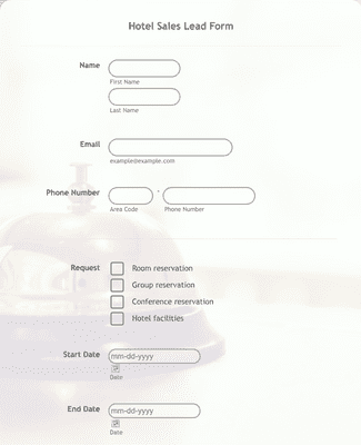 Hotel Sales Lead Form Template | Jotform