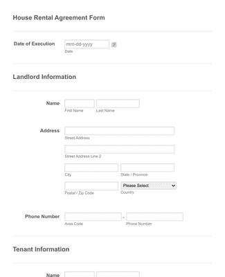 House Rental Lease Agreement Template Form Template | Jotform