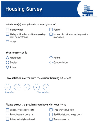Housing Survey Form Template | Jotform