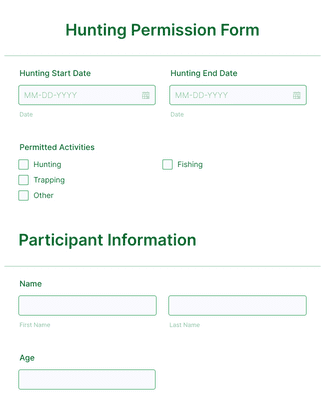 Landowner Hunting Permission Form Template | Jotform