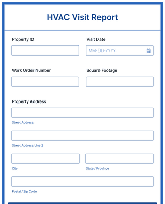HVAC Visit Report Form Template | Jotform