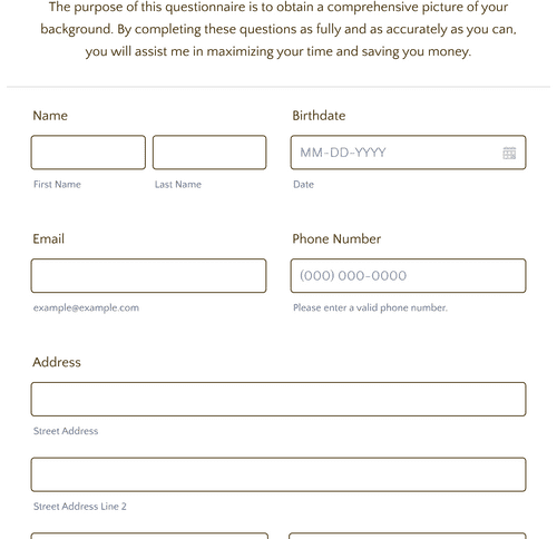 Hypnosis Intake Form Template | Jotform