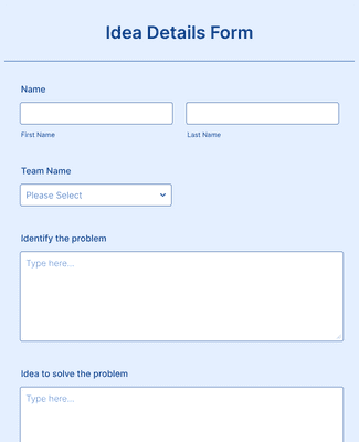 Idea Details Form Template | Jotform