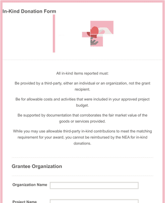 In-Kind Donation Form Template | Jotform