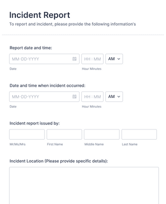 Incident Report Template Form Template | Jotform