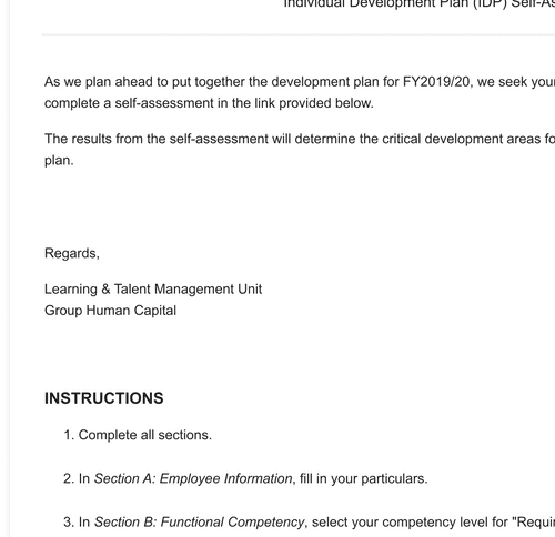 Individual Self-Assessment Form Template | Jotform