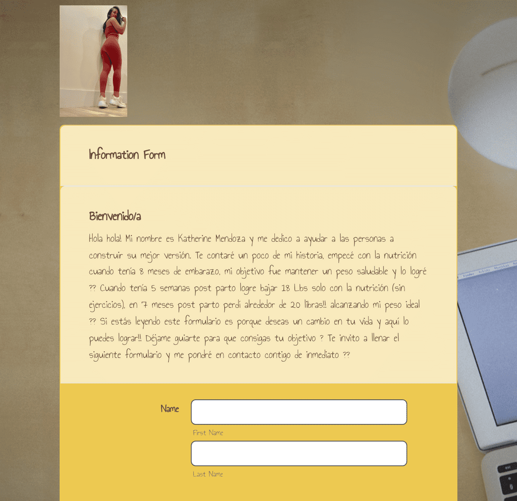 Information Plantilla de formulario | Jotform