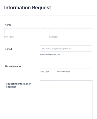 Information Request Form Template | Jotform