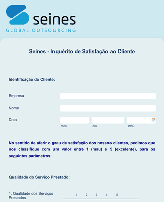Inquérito de Satisfação do Cliente 2020 Modelo de Formulário | Jotform
