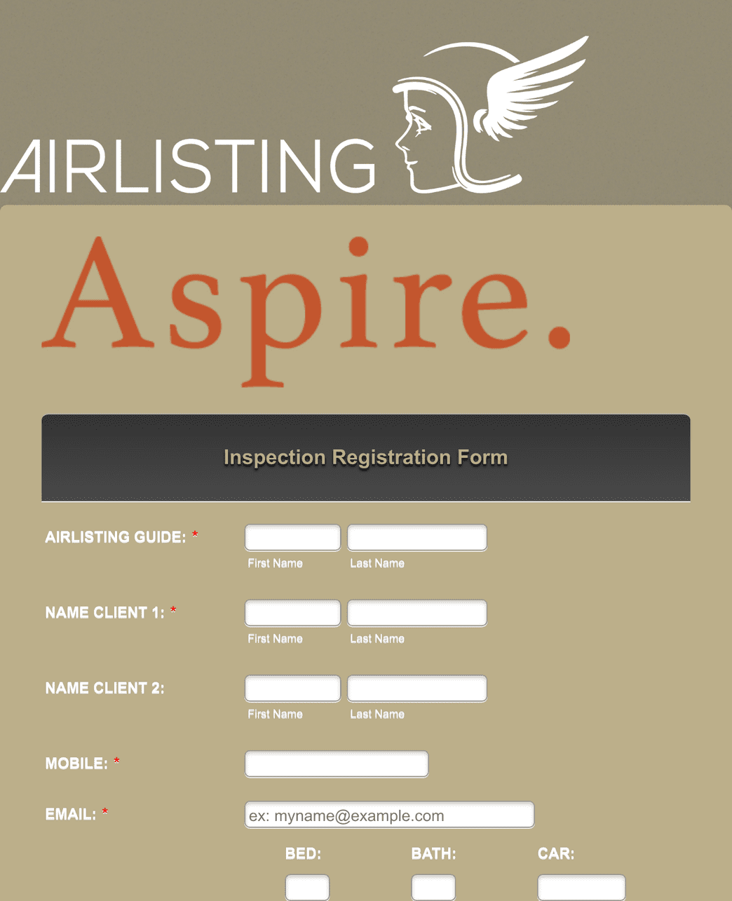 Inspection Registration Form Template | Jotform