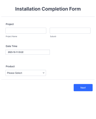 Installation Completion Form Template | Jotform