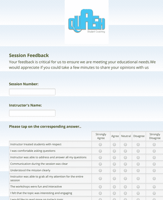 Instructor Evaluation Survey Form Template | JotForm