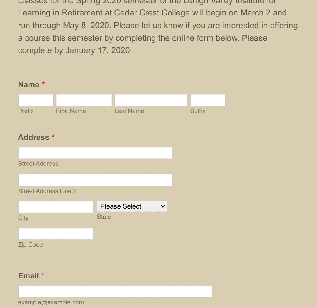 Instructor Registration Form (CCC) Form Template | Jotform