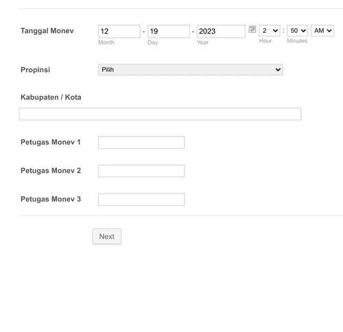 Instrumen Monitoring Template Formulir | Jotform
