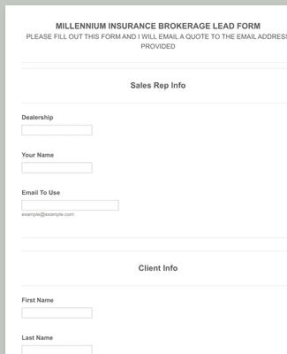 Insurance Lead Form For Selling Form Template | JotForm