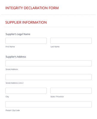 Integrity Declaration Form Template | Jotform