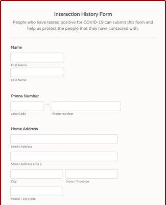 Interaction History Form Template | Jotform