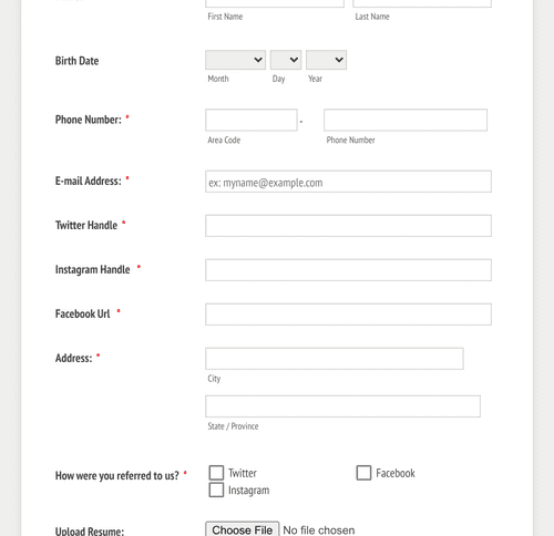 Intern Application Form Template | Jotform