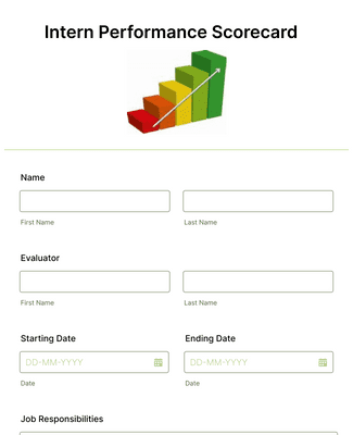 Intern Performance Scorecard Form Template | Jotform