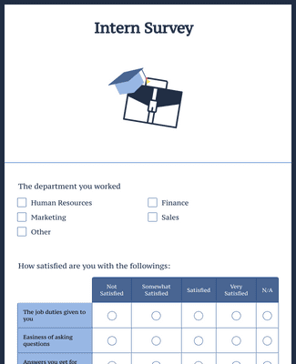 Intern Survey Form Template | Jotform