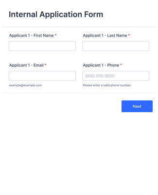 Internal Application Form Template | Jotform