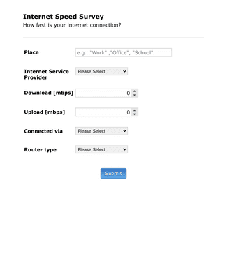 Internet Speed Survey Form Template | Jotform