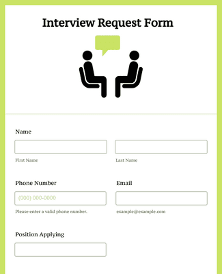 Interview Request Form Template | Jotform