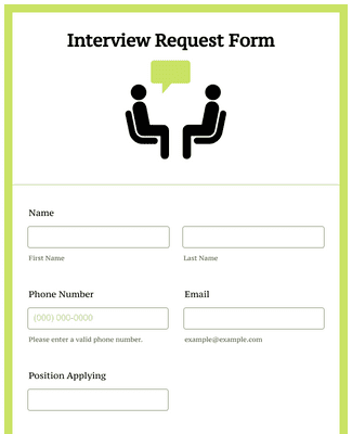 Interview Request Form Template | Jotform
