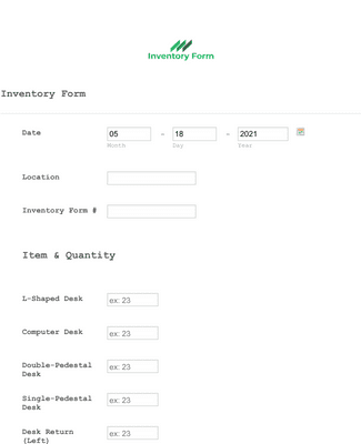 Inventory Form Template | Jotform
