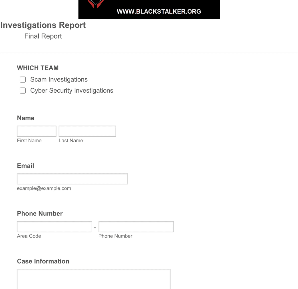 Investigations Report Form Template | Jotform