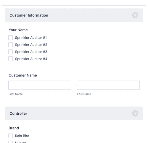 Irrigation Audit Form Template | Jotform