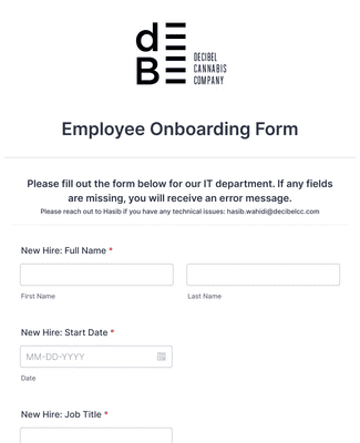 IT Employee Onboarding Form Template | Jotform