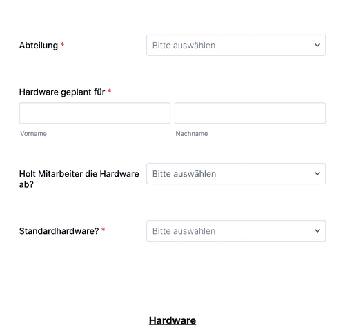 IT Hardware Bestellformular Formularvorlage | Jotform