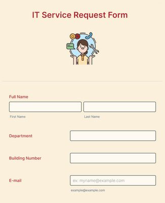IT Service Request Form Template | Jotform