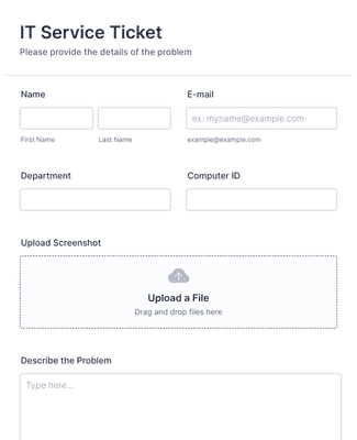 IT Service Ticket Form Template | Jotform