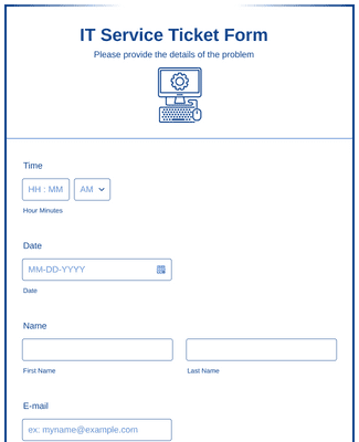 IT Service Ticket Form Template | Jotform