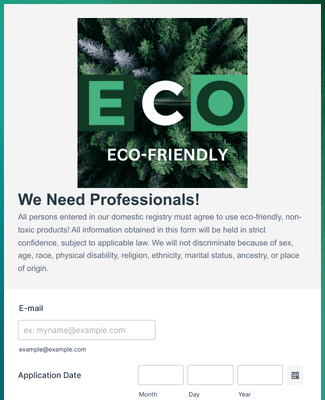 Cleaning Job Application Form Template | Jotform