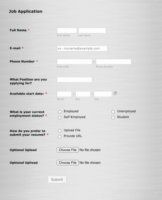 Quick and Easy Job Application Form Template | Jotform