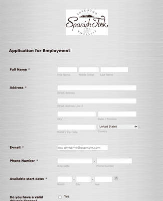Municipality Job Application Form Template | Jotform